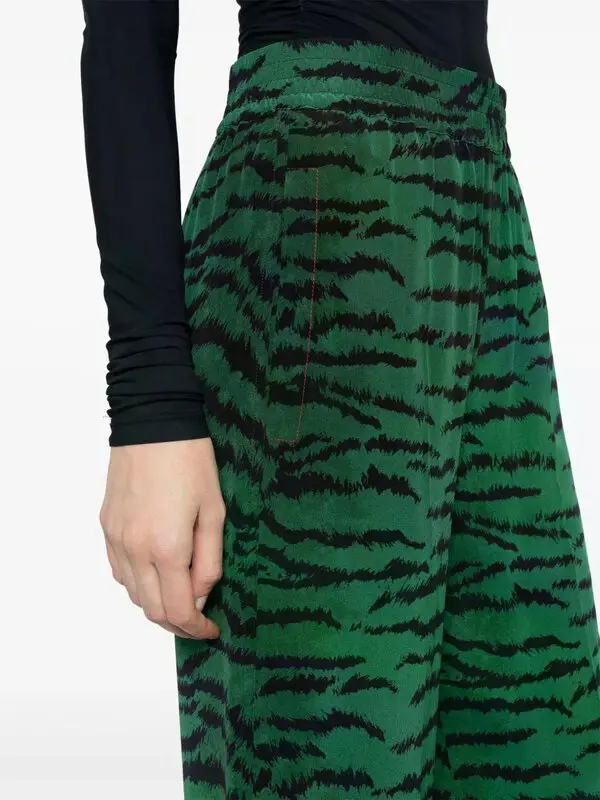 Victoria Beckham Tiger-print Straight-leg Trousers