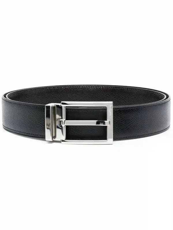 FERRAGAMO Rectangle-buckle Reversible Belt - Black