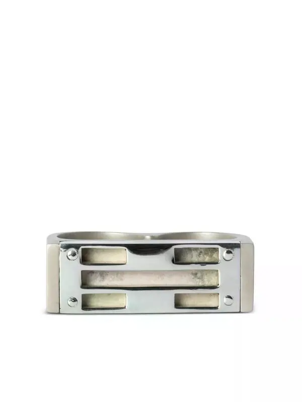 PARTS OF FOUR Plate Double Ring - Silver