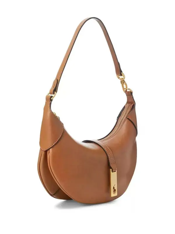 Polo Ralph Lauren Small Polo Id Leather Shoulder Bag - Neutrals