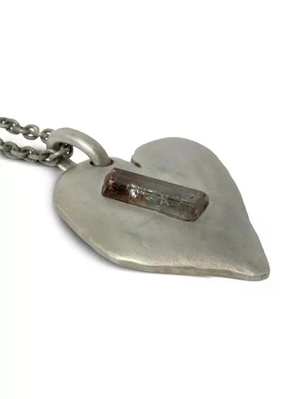 PARTS OF FOUR Solid Heart Necklace With Gemstone Pendant