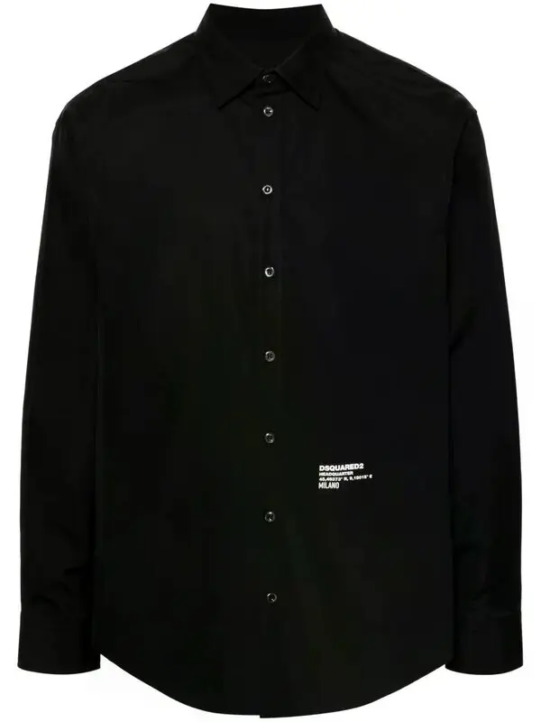 Dsquared2 Logo Print Poplin Shirt