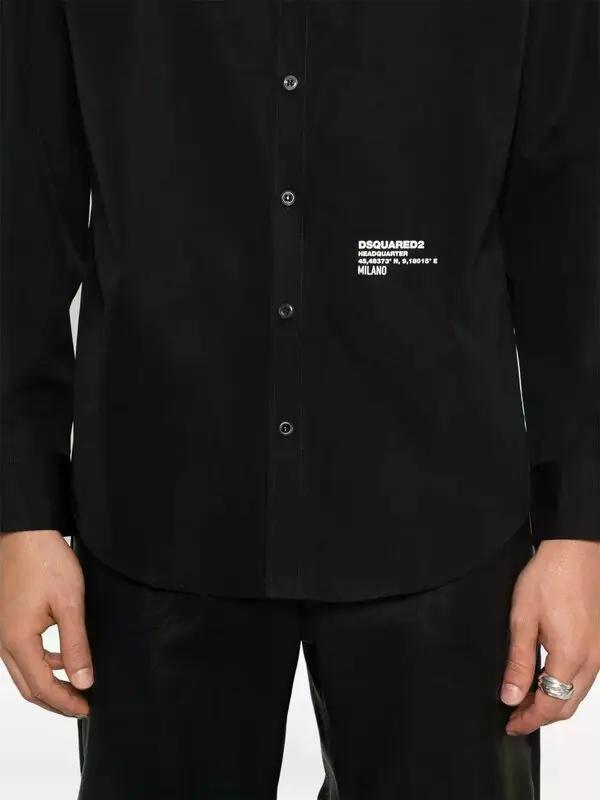 Dsquared2 Logo Print Poplin Shirt