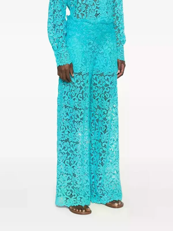 Ermanno Scervino Floral Lace Trousers