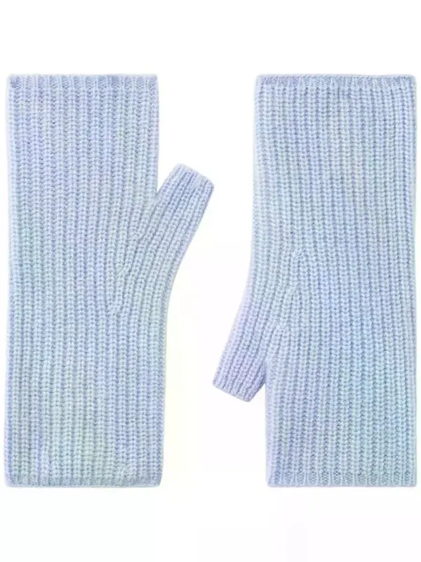 Pringle Of Scotland Cashmere Fingerless Gloves - Blue