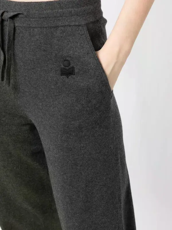 MARANT ETOILE Knitted Drawstring Trousers - Grey