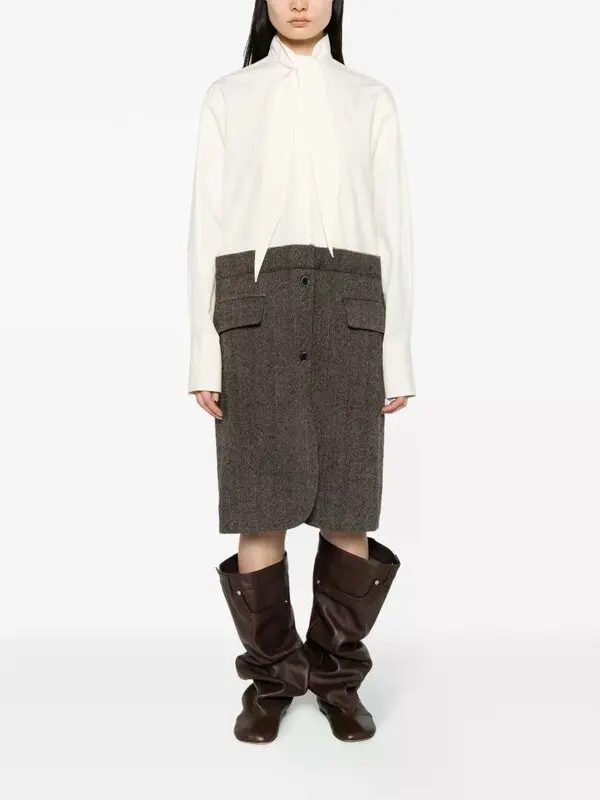 UMA WANG Long-sleeve Shirt Midi Dress