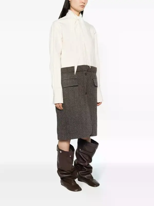 UMA WANG Long-sleeve Shirt Midi Dress
