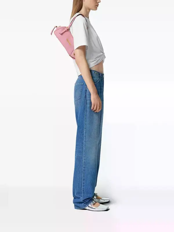 Versace Tag Bowling Shoulder Bag - Pink