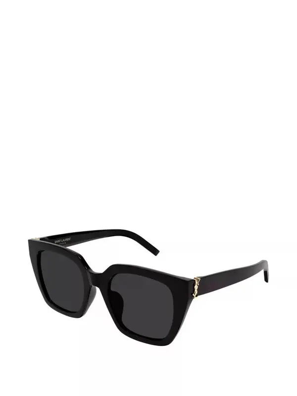 Saint Laurent Logo Plaque Square Frame Sunglasses