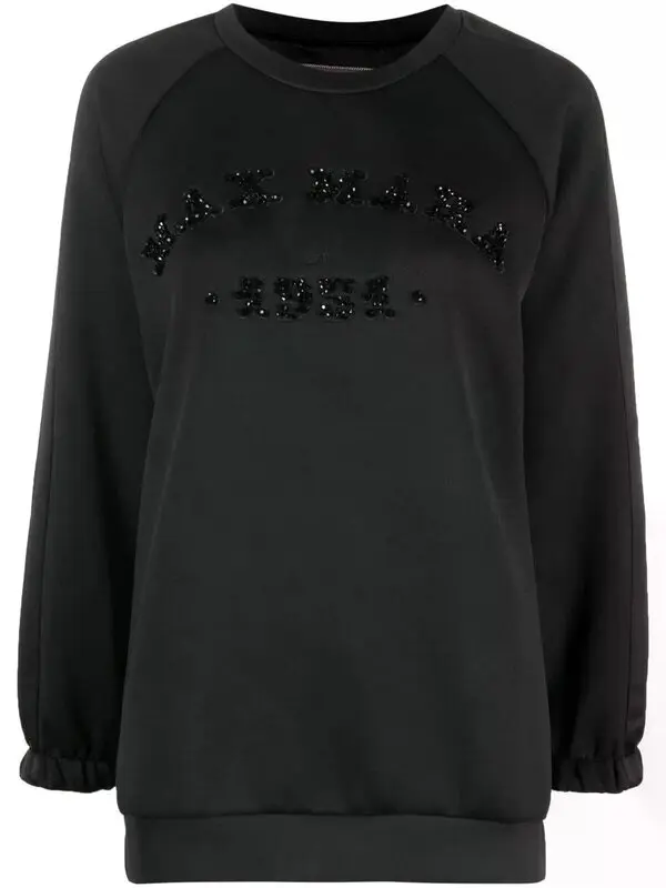 Max Mara Logo-embellished Long-sleeved Sweater