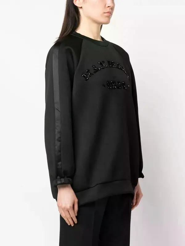 Max Mara Logo-embellished Long-sleeved Sweater