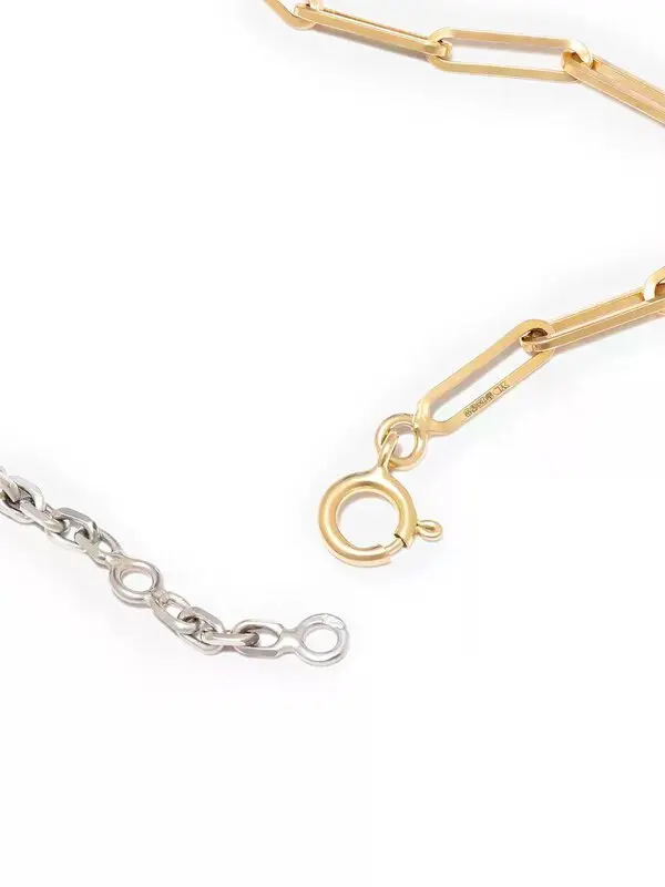 Yvonne Léon 18kt Yellow And White Garnet Chain-link Bracelet