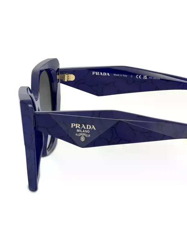Prada Logo Cat-eye Frame Sunglasses - Blue