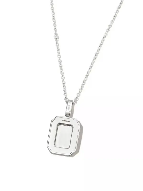 Shay 18k White Gold Full Pavé Diamond Band X-initial Pendant Necklace