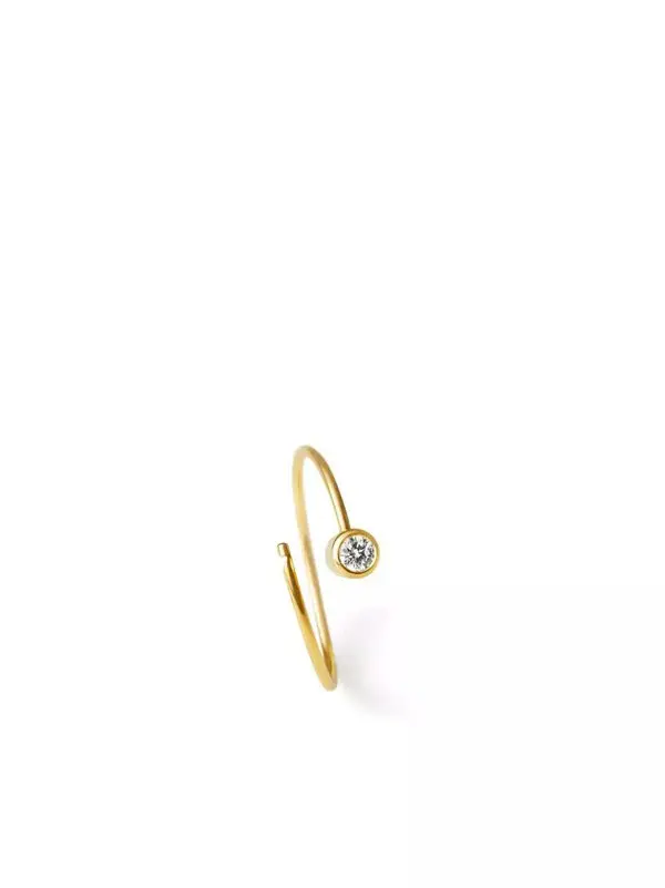 Shihara 18kt Yellow Diamond Single Hoop Earring