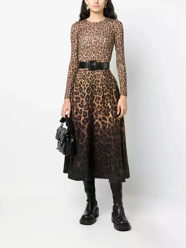 Valentino Garavani Animal Print Jersey Bodysuit