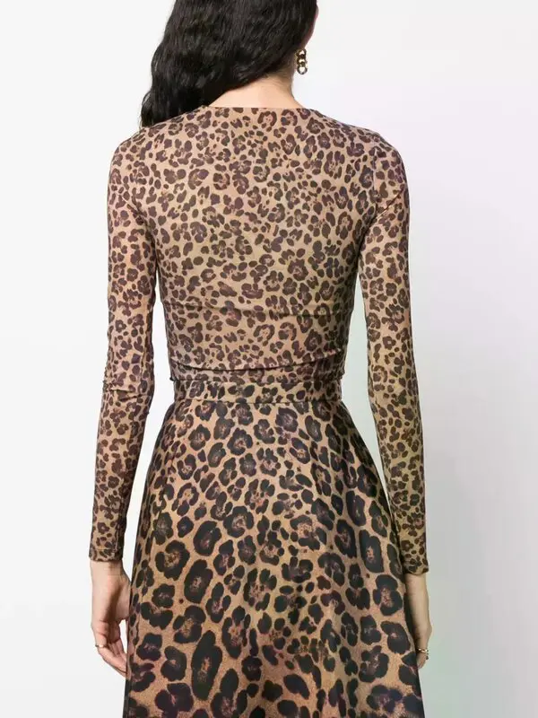 Valentino Garavani Animal Print Jersey Bodysuit