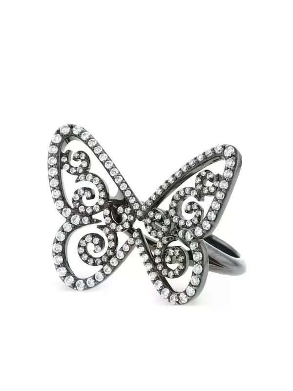 Messika 18kt Gold Arabesque Diamond Butterfly Cocktail Ring