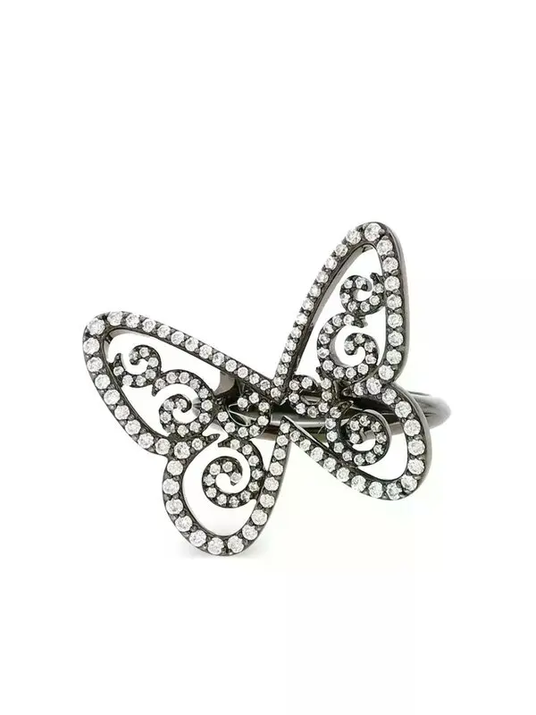 Messika 18kt Gold Arabesque Diamond Butterfly Cocktail Ring