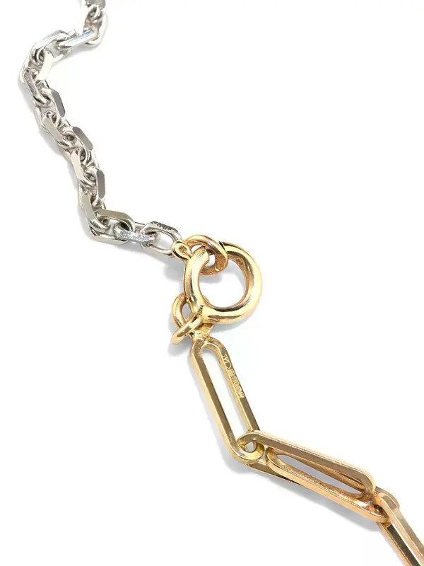 Yvonne Léon 18kt White And Yellow Gold Mixed Chain Diamond Necklace