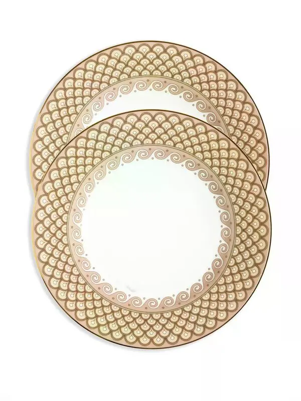 La DoubleJ Graphic-print Plates - Pink