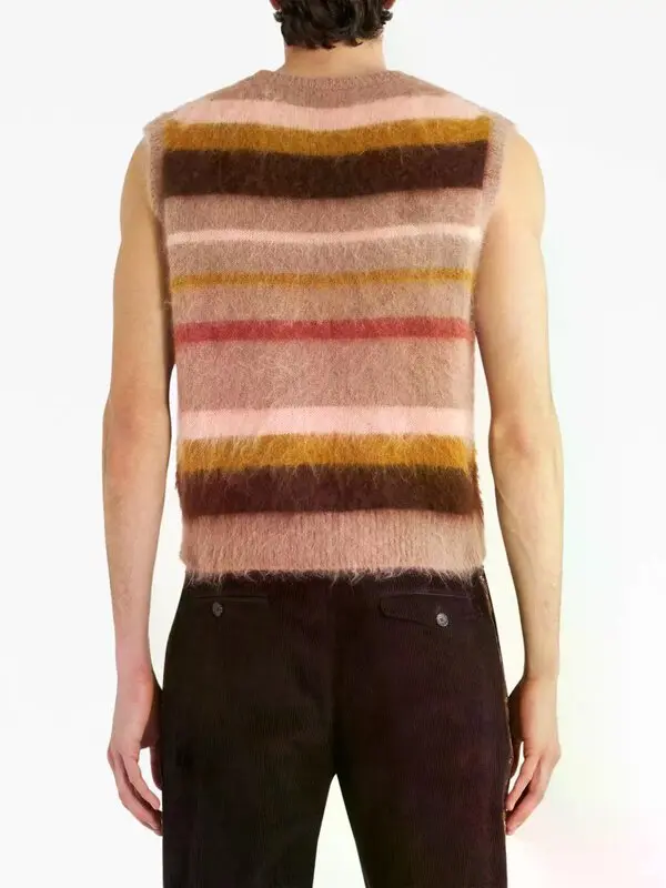 Etro Logo-embroidered Mohair-blend Sleeveless Jumper