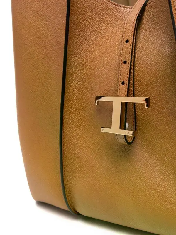 TOD'S Medium Timeless Leather Tote Bag - Neutrals