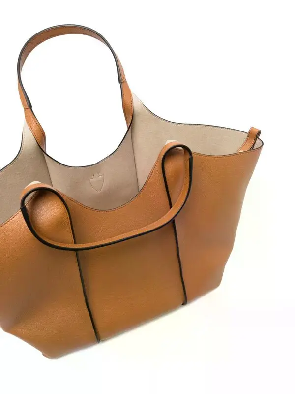 TOD'S Medium Timeless Leather Tote Bag - Neutrals