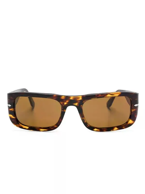 Persol Tortoiseshell-effect Rectangle Frame Sunglasses