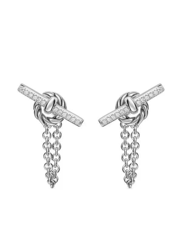 David Yurman Dy Mercer® Diamond Earrings - Silver