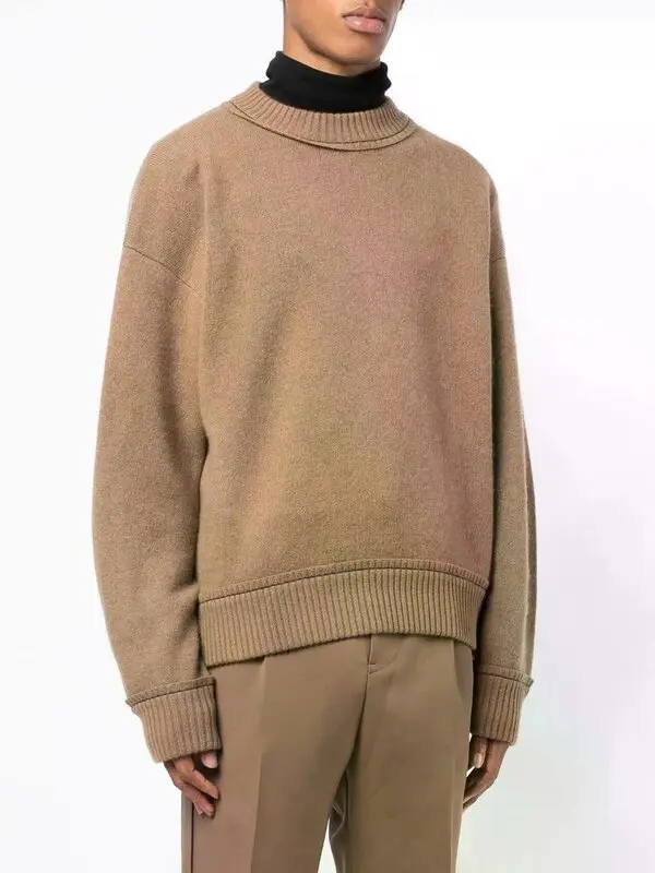 Sacai Crew Neck Logo Plaque Jumper