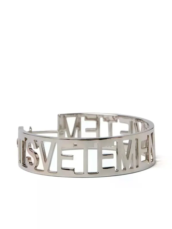 Vetements Logo Hoop Earrings