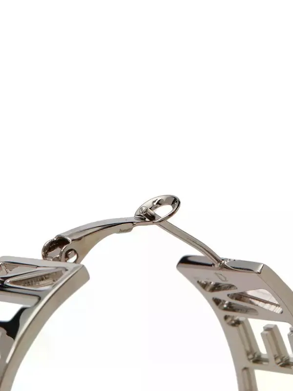 Vetements Logo Hoop Earrings