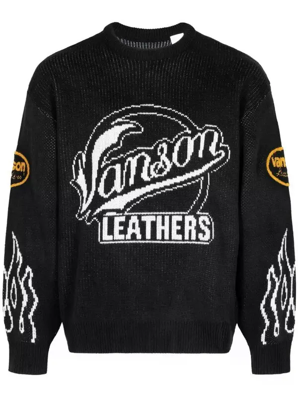 Supreme X Vanson Leathers Intarsia-knit Jumper