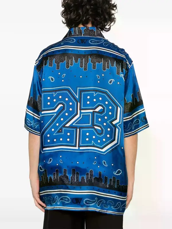 Off-White Bandana-print Satin Shirt