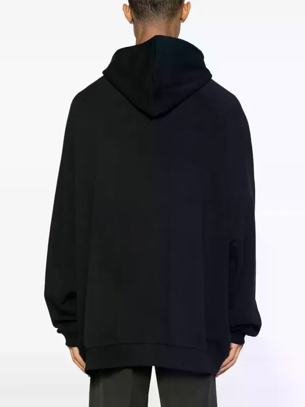 Raf Simons Slogan Patches Cotton Hoodie