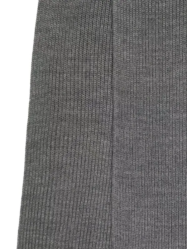 Polo Ralph Lauren Embroidered-logo Ribbed-knit Scarf