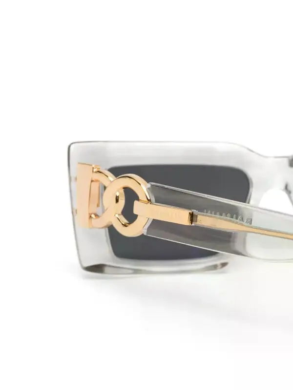 Balmain Square Frame Sunglasses With Gold Tone Hardware