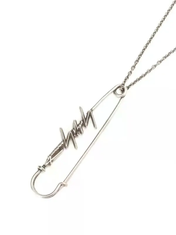 Yohji Yamamoto Tone Logo Pendant Necklace