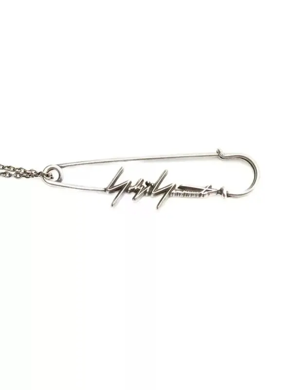 Yohji Yamamoto Tone Logo Pendant Necklace