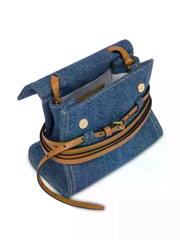 Moschino Tie Me Denim Tote Bag - Blue