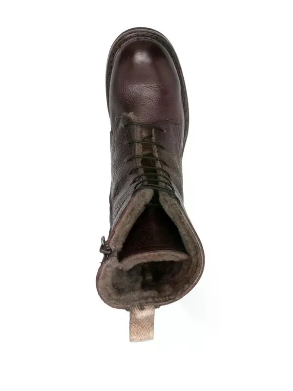 Moma Calf Leather Lace-up Boots - Brown
