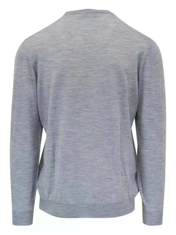 Fedeli Crew Neck Long Sleeve Jumper - Grey