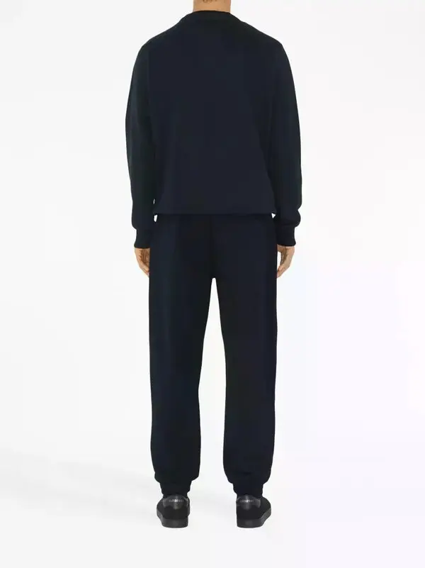Burberry Ekd-embroidered Cotton Track Pants