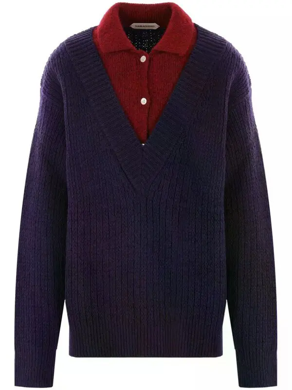 NAMACHEKO Layered Ribbed Knit Jumper
