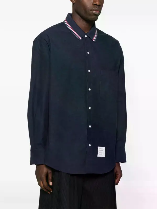 Thom Browne Rwb Stripe-print Flannel Shirt