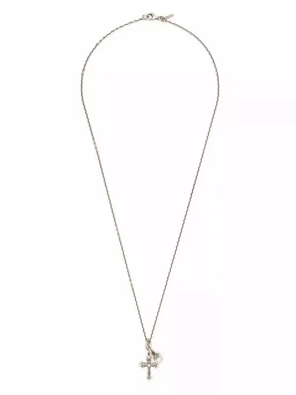 Emanuele Bicocchi Sterling Cross Charm Necklace