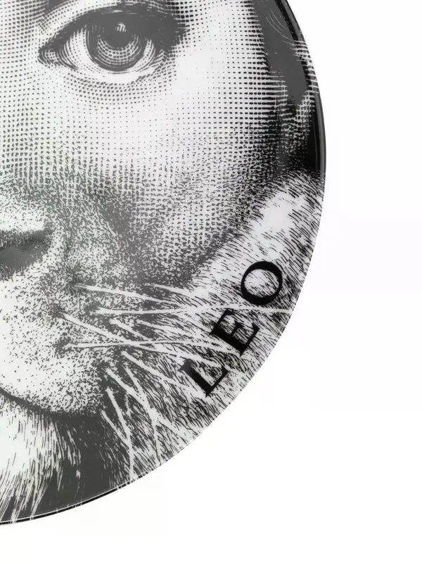 FORNASETTI Tema E Variazioni N.352 Leo Wall Plate - Black