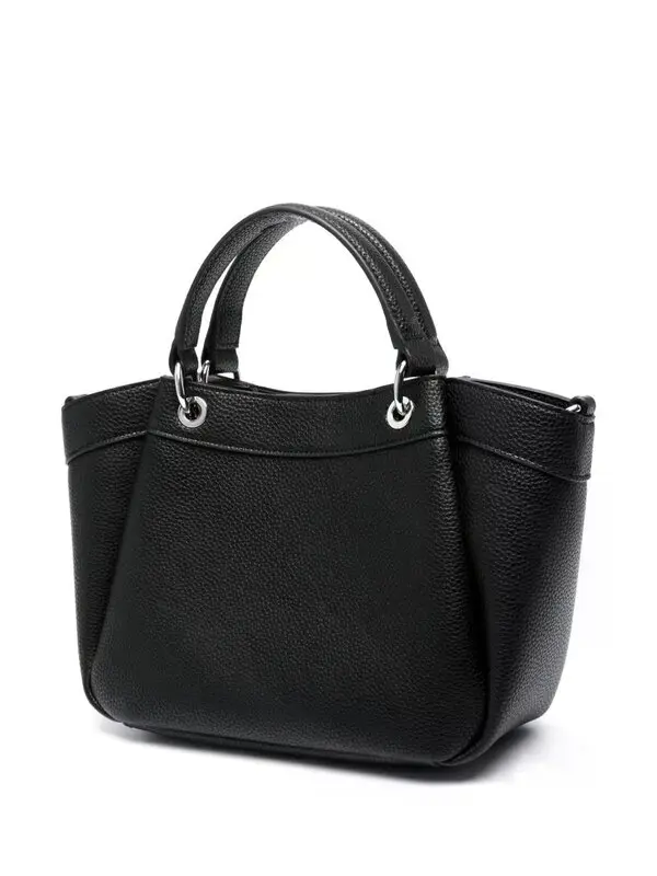 Armani Exchange Grained Texture Tote Bag With Logo-print Strap